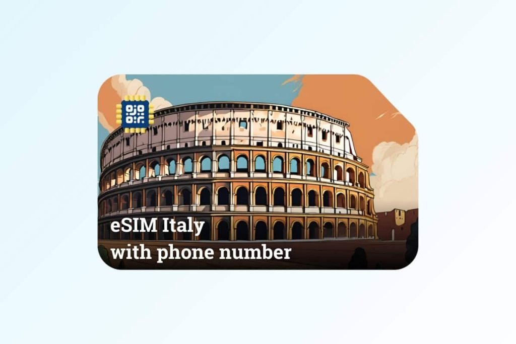 eSIM Italy with phone number - Unlimited Call, SMS with Data
